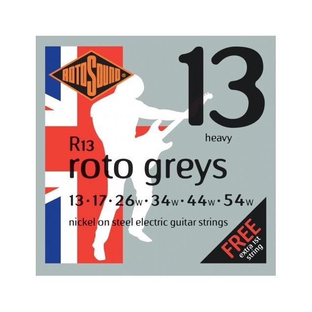 ROTOSOUND R13 ROTO GREY NICKEL PLATED STEEL 13-54