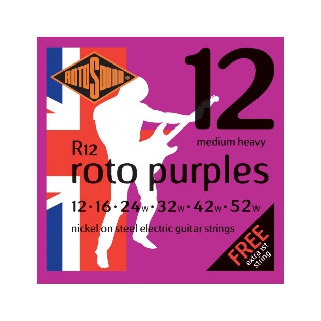 ROTOSOUND R12 ROTO PURPLE NICKEL PLATED STEEL