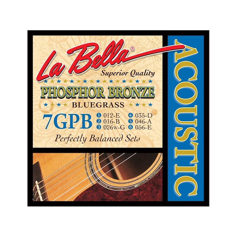 LA BELLA 7GPB PHOSPHOR BRONZE SET - BLUEGRASS