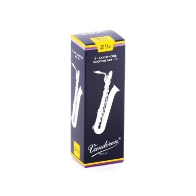 VANDOREN BOX OF 5 TRADITIONAL BARITONE SAX REEDS N 2.5