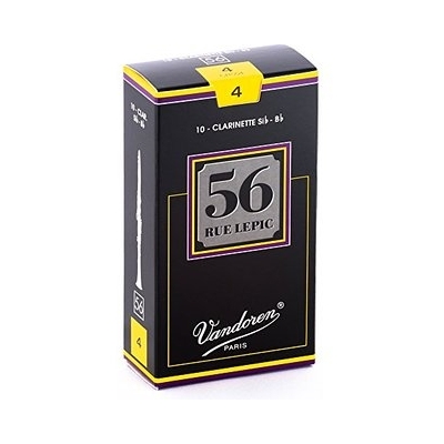 VANDOREN BOX OF 10 CLARINET REEDS "56 RUE LEPIC" BB N 4