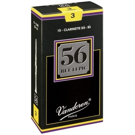 VANDOREN BOX OF 10 CLARINET REEDS "56 RUE LEPIC" BB N 3