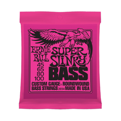 ERNIE BALL SUPER SLINKY BASS 45-65-80-100 ŽICE ZA ČETVOROŽIČANU ELEKTRIČNU BAS GITARU