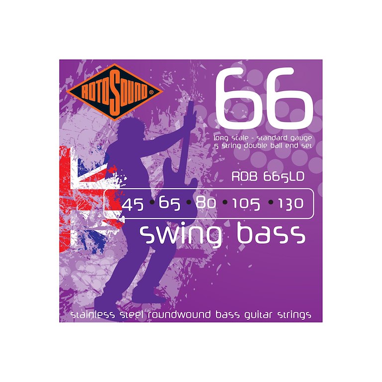 ROTOSOUND SWING BASS STANDARD DOUBLE BALL 5 STRING 045-.130