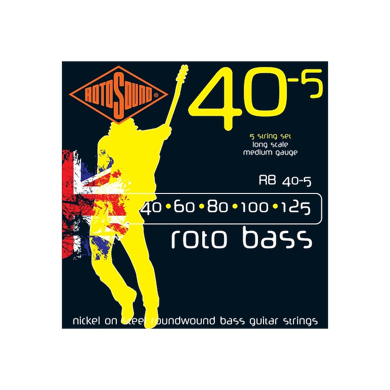 ROTOSOUND ROTOBAS 5 STRING SET 040