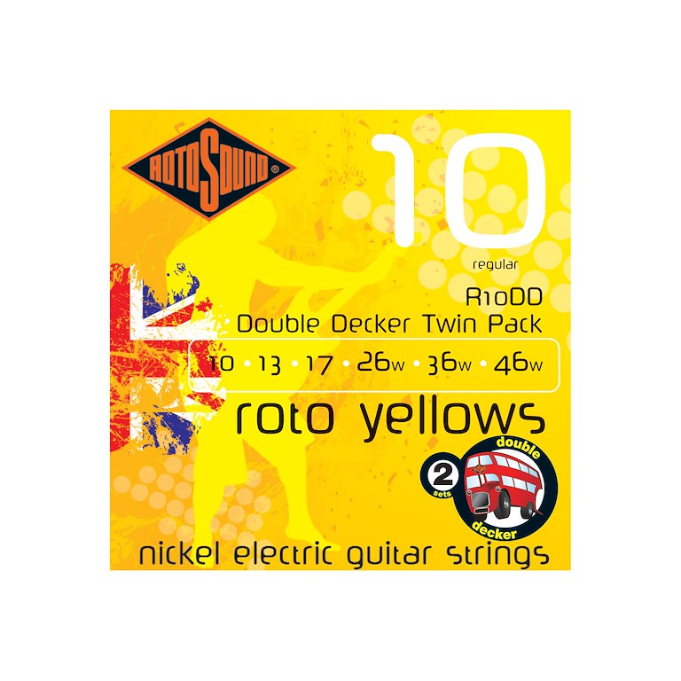 ROTOSOUND DOUBLE DECKER NICKEL SET 0,10