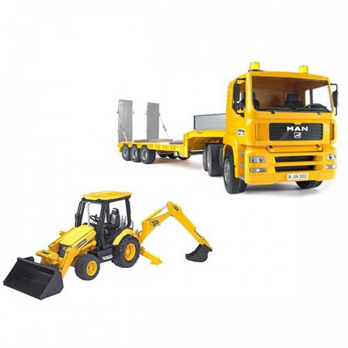 Kamion MAN tegljač sa JCB midi bagerom Bruder 016548