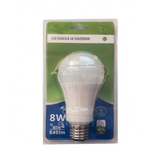 LED sijalica S11 A60 8W 4000K senzor 04.0505