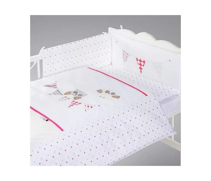 Posteljina za bebe Set 5 delova – Night Birds Pink
Posteljina za bebe Set 5 delova – Night Birds Pink