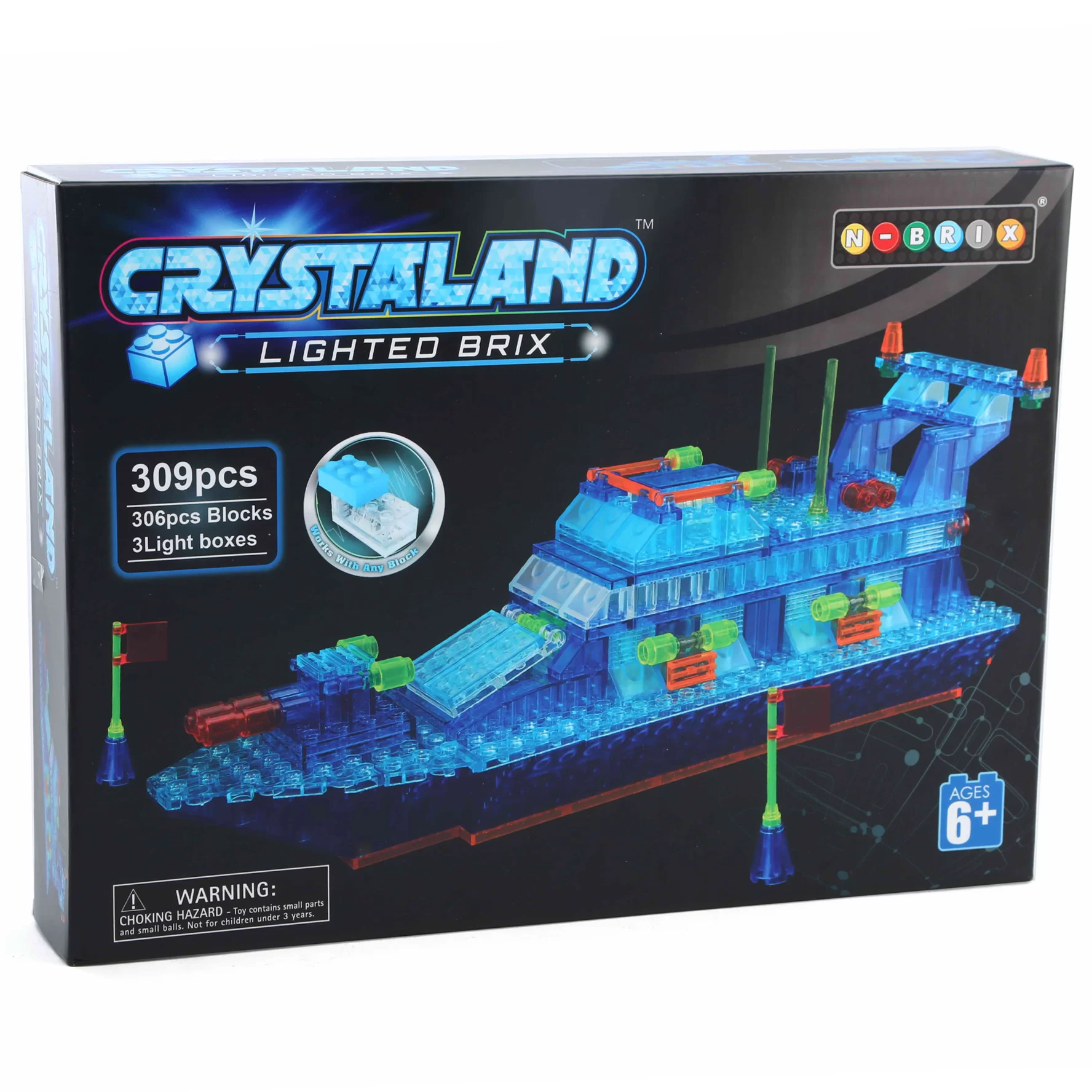 Crystal kockice za slaganje- Policijski brod
Crystal kockice za slaganje- Policijski brod