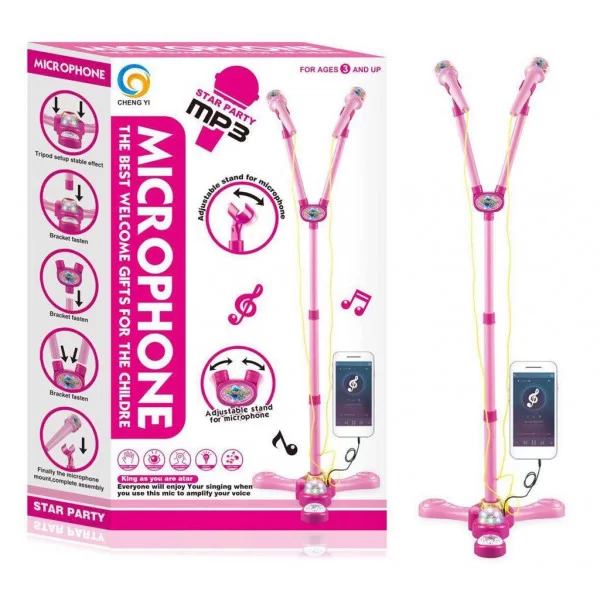 Dupli mikrofon sa stalkom pink
Dupli mikrofon sa stalkom pink