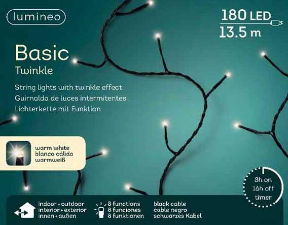 Novogodišnje lampice 13.5m 180 LED
Novogodišnje lampice 13.5m 180 LED