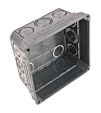 Razvodna kutija, ravan tip, 200x200x80 mm bez halogena, crna