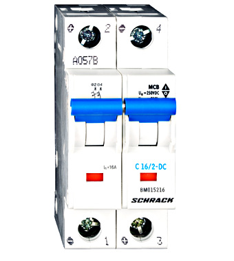 Aut. osigurač DC-16A/C/2 pol 10KA IEC/EN 60 898
Serija BMS0-DC, Standard proizvoda EN 60947-2