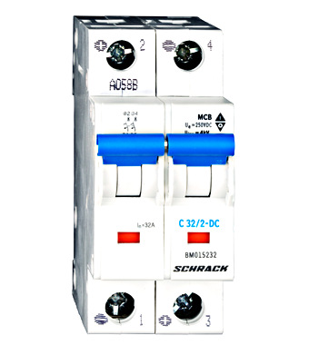 Aut. osigurač DC-32A/C/2 pol 10KA IEC/EN 60 898
Serija BMS0-DC, Standard proizvoda EN 60947-2