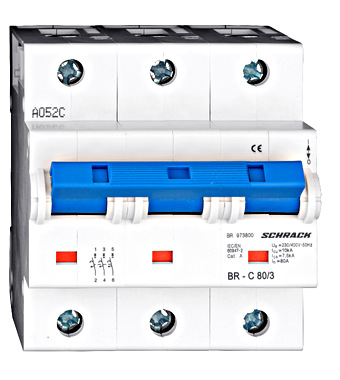 Automatski osigurač C80/3, 10kA
Serija BR, Standard proizvoda EN 60947-2