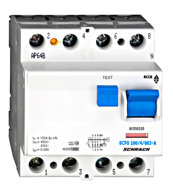 FI zaštitna sklopka 4-polna, 100A,str.greške 30mA,10kA,puls
Serija BC serija, Tip A (osetljiv na pulsne struje), Izvedba/tip Bez kašnjenja, Standard proizvoda EN 61008