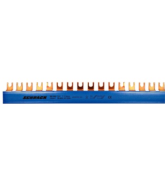 Sabirnica, U-4-N 16mm2/18mm/1m
Forked busbar, TE= 17.8mm, 1-pole(N), break-out and can be combined with BS990129 and BS990130, shortenable on both sides