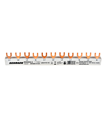 Komp.Sabirnica,1xRCCB 4-p,1xMCB 3-p,2xMCB 1+N,11MW,10mm²
Kompakt-Busbar, Forkbusbar, 4-polni, nije moguće prekinuti, skraćivanje nije moguće, nisu potrebni nikakvi krajnji poklopci