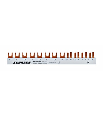 Kompaktna sabirnica 4P, 1xFID 4P,1xSI 4P,4xSI 1+N, 12 modula
Compact-Busbar, Fork-/Busbar Pin Version, 4-pole, not possible to break off