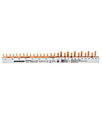 Komp.Sabirnica,1xRCCB 4-p,1 MCB 3+N,6 MCB 1+N/1 MW,14MW
Kompakt-Busbar, Forkbusbar, 4-polni, nije moguće prekinuti, skraćivanje nije moguće, nisu potrebni nikakvi krajnji poklopci