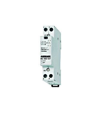 Instalacioni kontaktor AC1: 20A/400V, 2NO, 230VAC
serija BZ, 2-polni, širine 1 modula=17,5 mm tip R20–20 230