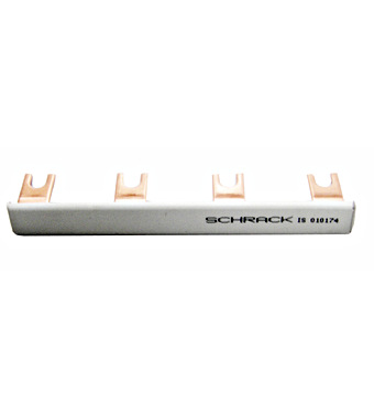 Sabirnica četvorostruka za B/C odvodnike za TN-S, TT sisteme
For simple busbar connection of the protective earth conductor for lightning current and surge arresters