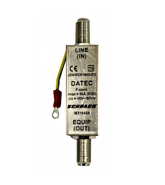 Odvodnik prenapona DATEC,D 5kA,za koaks.kabl sa F konektorom
klasa D