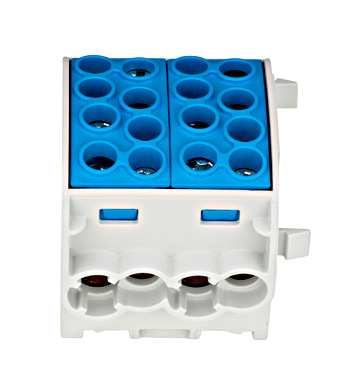 Stezaljka (klema) usp. voda, 35mm², 4 ulaza - 4 izlaza,plava
1-polna distribucijska modularna stezaljka tip "C", boja: plava, za bakrene vodiče, slaganje i povezivanje više stezaljki po želji, ho...