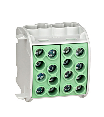 Stezaljka (klema) usp. voda, 35mm², 4 ulaza - 4 izlaza, ž/z
1-polna distribucijska modularna stezaljka tip "C", boja: zelena, za bakrene vodiče, slaganje i povezivanje više stezaljki po želji, ho...