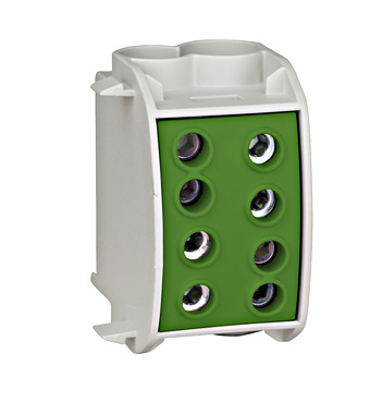 Stezaljka (klema) usponskog voda, 70mm², 1p, žuto/zelena
1-polna distribucijska modularna stezaljka tip "C", za aluminijske i bakrene vodiče, boja: zelena, slaganje i povezivanje više stezaljki p...