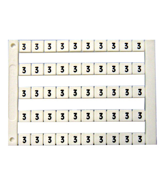 Označna pločica "3" (50 brojeva) tip DY5
Kompatibilne sa svim stezaljkama serije IK6