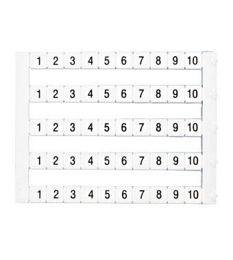Označna pločica 1-10 (50 brojeva) tip DY5
Kompatibilne sa svim stezaljkama serije IK6