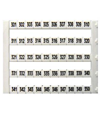 Označna pločica 301-350 (50 brojeva) tip DY5
Kompatibilne sa svim stezaljkama serije IK6
