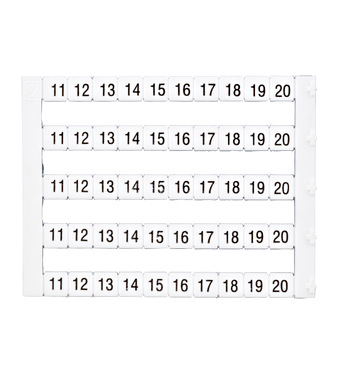 Označna pločica 11-21 (50 brojeva) tip DY5
Kompatibilne sa svim stezaljkama serije IK6