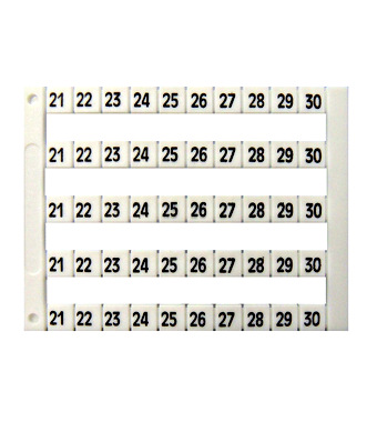 Označna pločica 21-30 (50 brojeva) tip DY5
Kompatibilne sa svim stezaljkama serije IK6