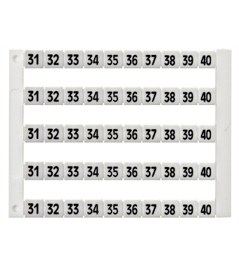 Označna pločica 31-40 (50 brojeva) tip DY5
Kompatibilne sa svim stezaljkama serije IK6