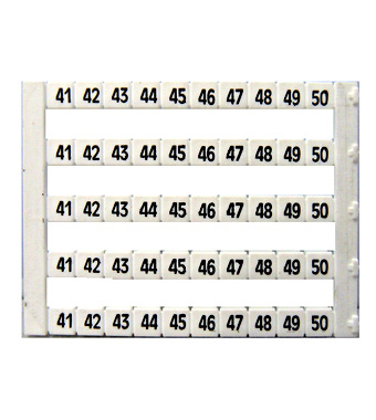 Označna pločica 41-50 (50 brojeva) tip DY5
Kompatibilne sa svim stezaljkama serije IK6