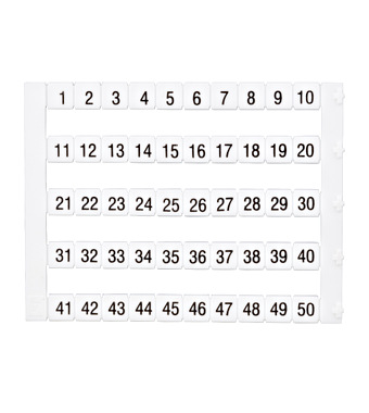 Označna pločica 1-50 (50 brojeva) tip DY5
Kompatibilne sa svim stezaljkama serije IK6