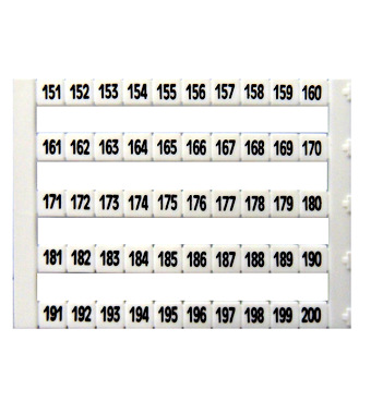 Označna pločica 151-200 (50 brojeva) tip DY5
Kompatibilne sa svim stezaljkama serije IK6