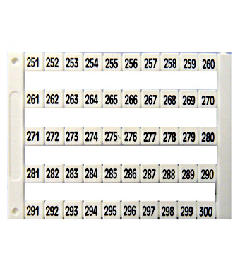 Označna pločica 251-300 (50 brojeva) tip DY5
Kompatibilne sa svim stezaljkama serije IK6
