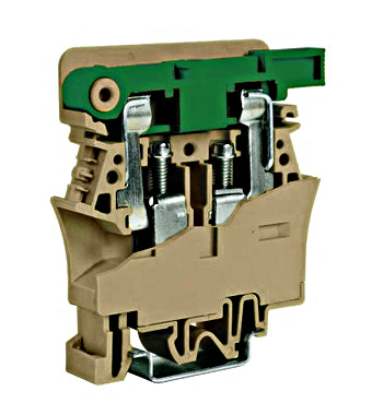 Redna stezaljka (klema) za topljivi osigurač 10mm², bež
with screw terminals, for glass tube fuses type 6.3x32 mm, no fuse included