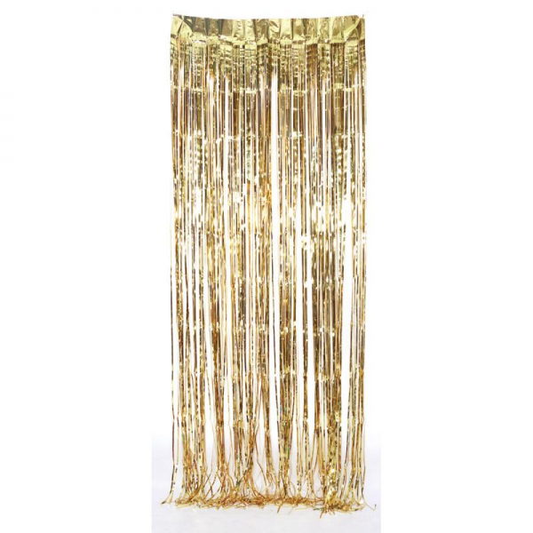 PARTY Gold Fringe Curtain 95618
