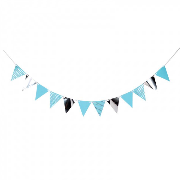 PARTY Silver Blue Banner 95630