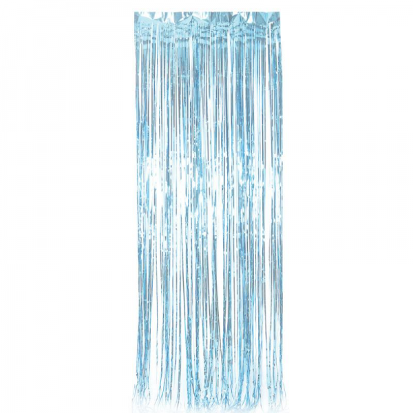 PARTY Silver Blue Fringe Curtain 95617