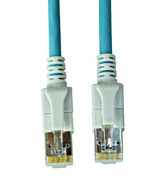 Patch kabl RJ45 LED, Cat.6a 10Gb, S/FTP, LS0H, plavi 0,5m