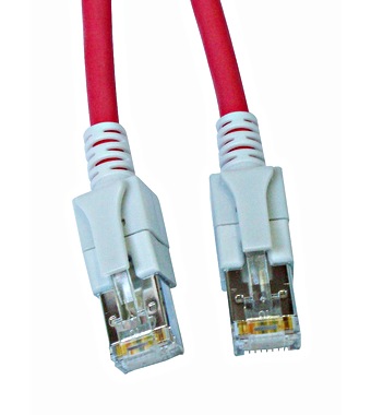 Patch kabl RJ45 LED, Cat.6a 10Gb, S/FTP, LS0H, crveni, 1m