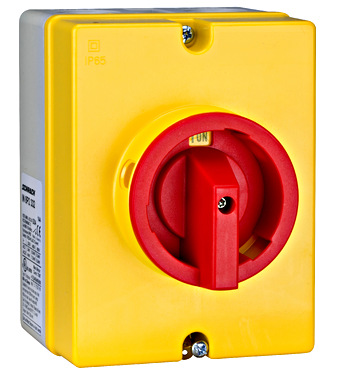 Sklopka u kućištu IP65/0-1/20A(AC21)/3p/5,5kW(400V) ž/c
AC21a: 20A [690V AC] | AC23: 7.5kW [400V AC] | AC3: 5.5kW [400V AC], VDE 0660, IEC/EN60947-3, sadrži PE stezaljku, mogućnost zaključavanja ...