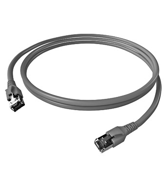 Patch kabl RJ45, Cat.6a 10Gb, S/FTP, LS0H, sivi, 0,5m