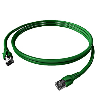 Patch kabl RJ45, Cat.6a 10Gb, S/FTP, LS0H, zeleni, 2m